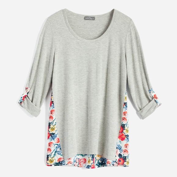 Market & Spruce | Tops | Mixed Print Top | Poshmark